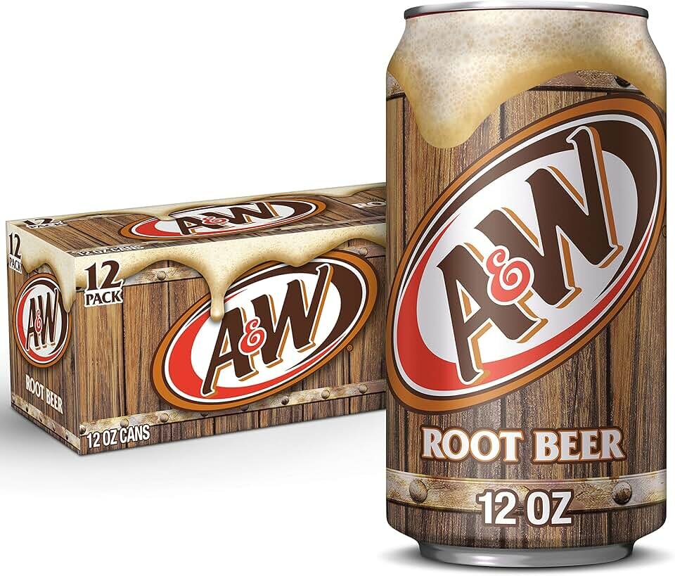 Газированный напиток A&W Root Beer (АВ Рут Бир) 355 мл - США. 12шт
