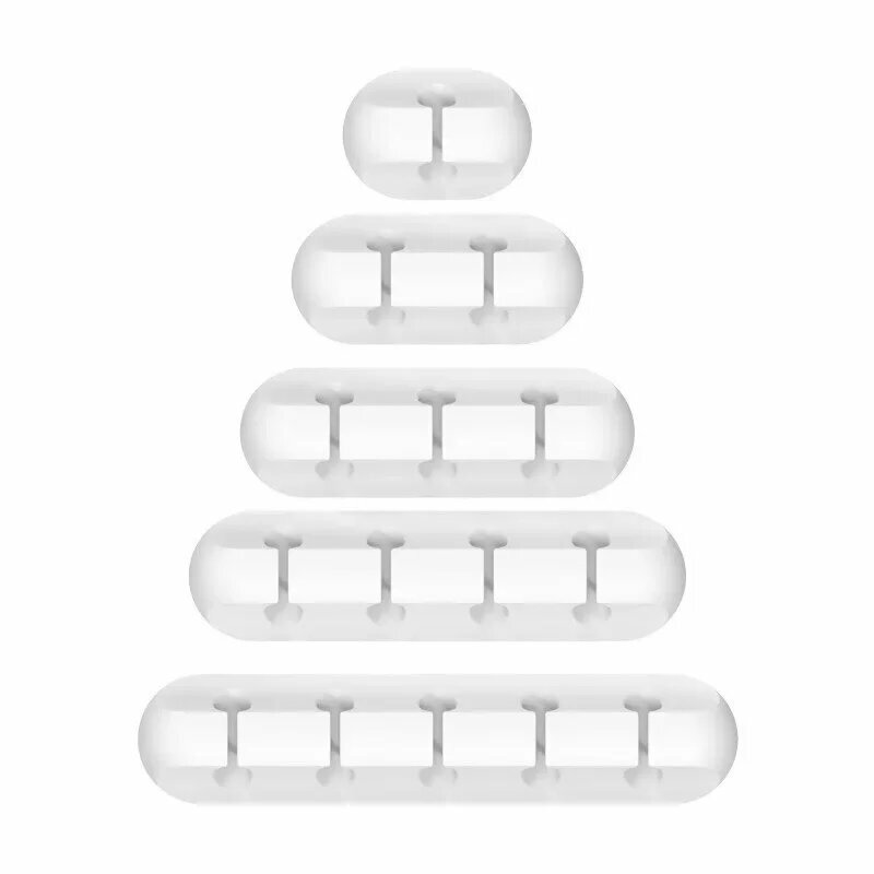 Силиконовый органайзер для кабелей, белый, 1Set White