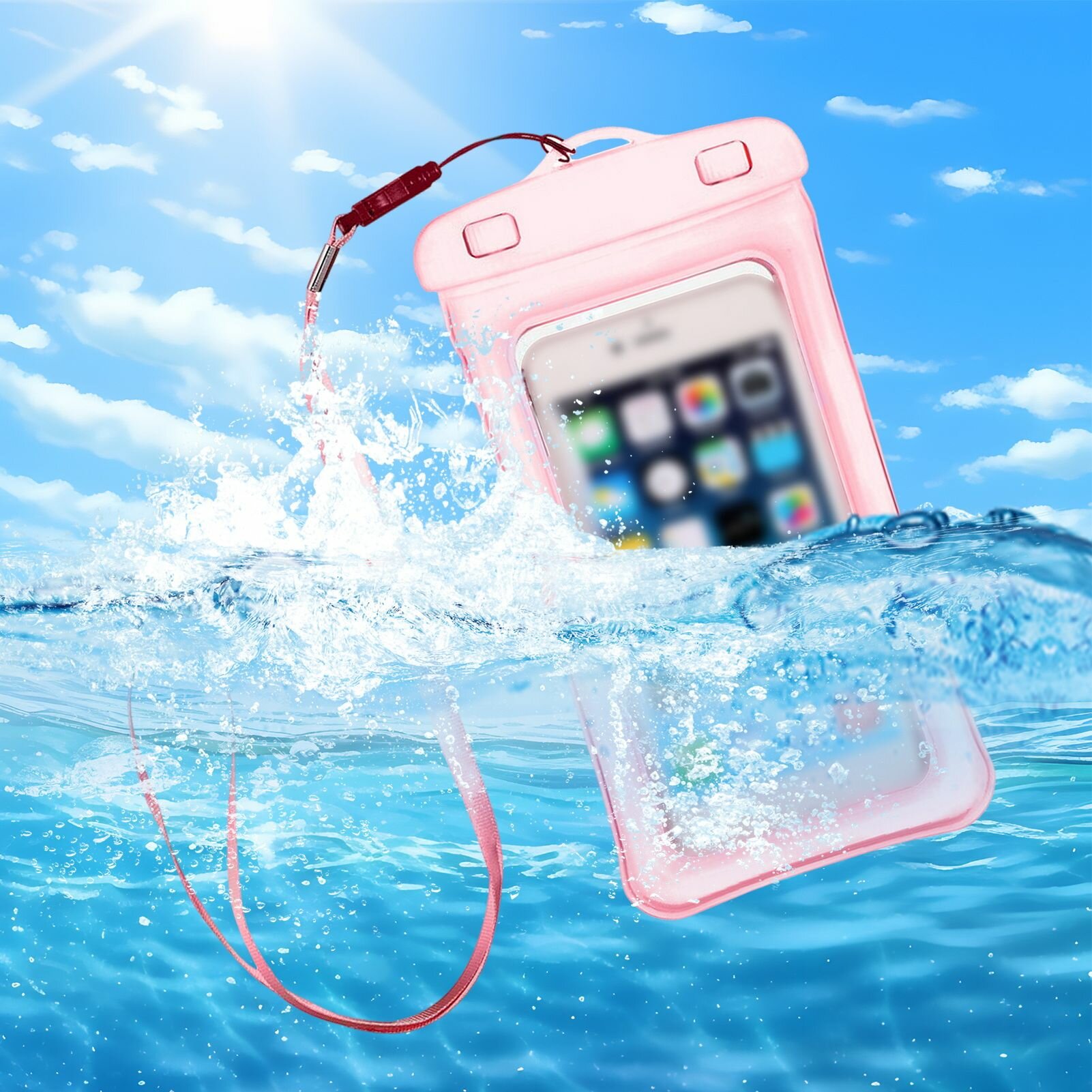 Универсальный непромокаемый гермочехол для подводной съемки с защитой степени IPX8 от воды, грязи, снега