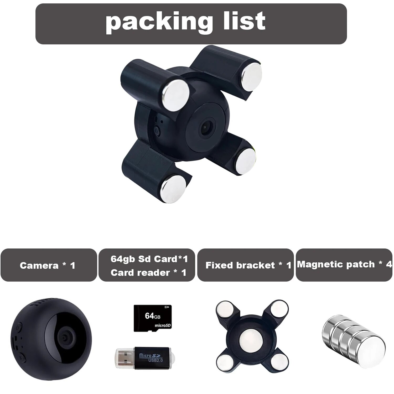 Аквариумная камера WiFi Black