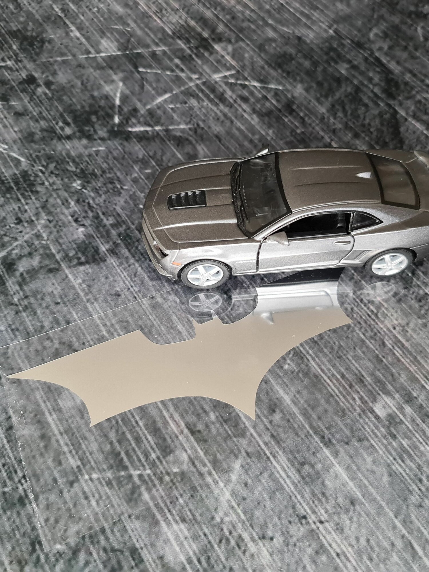 Наклейка "Эмблема Batman (2009)", зеркальный хром, 15 х 5 см