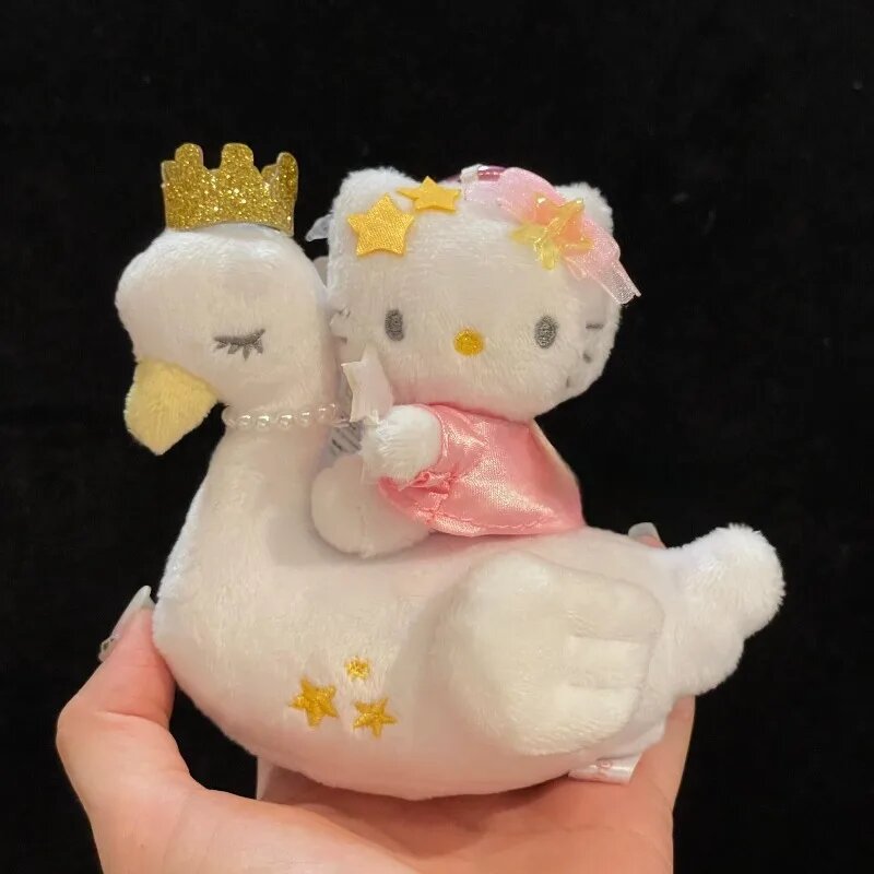 Sanrio Hello Kitty Princess Series Лебедь Плюшевая игрушка Брелок Единорог Сумка Очарование Сверкающая Русалка Милый кулон Мягкая кукла Подарки