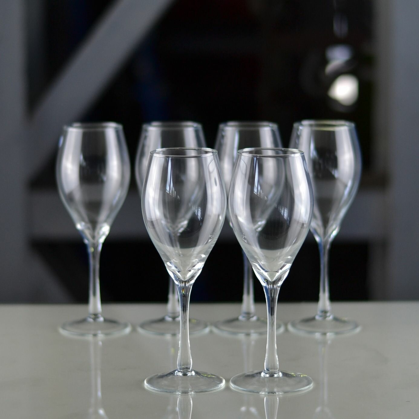 Фужеры стекло Неман стеклозавод набор 6 шт 380 мл (10457 100/2) для шампанского, вина, игристых вин, коктейлей, на свадьбу, фужеры для молодоженов