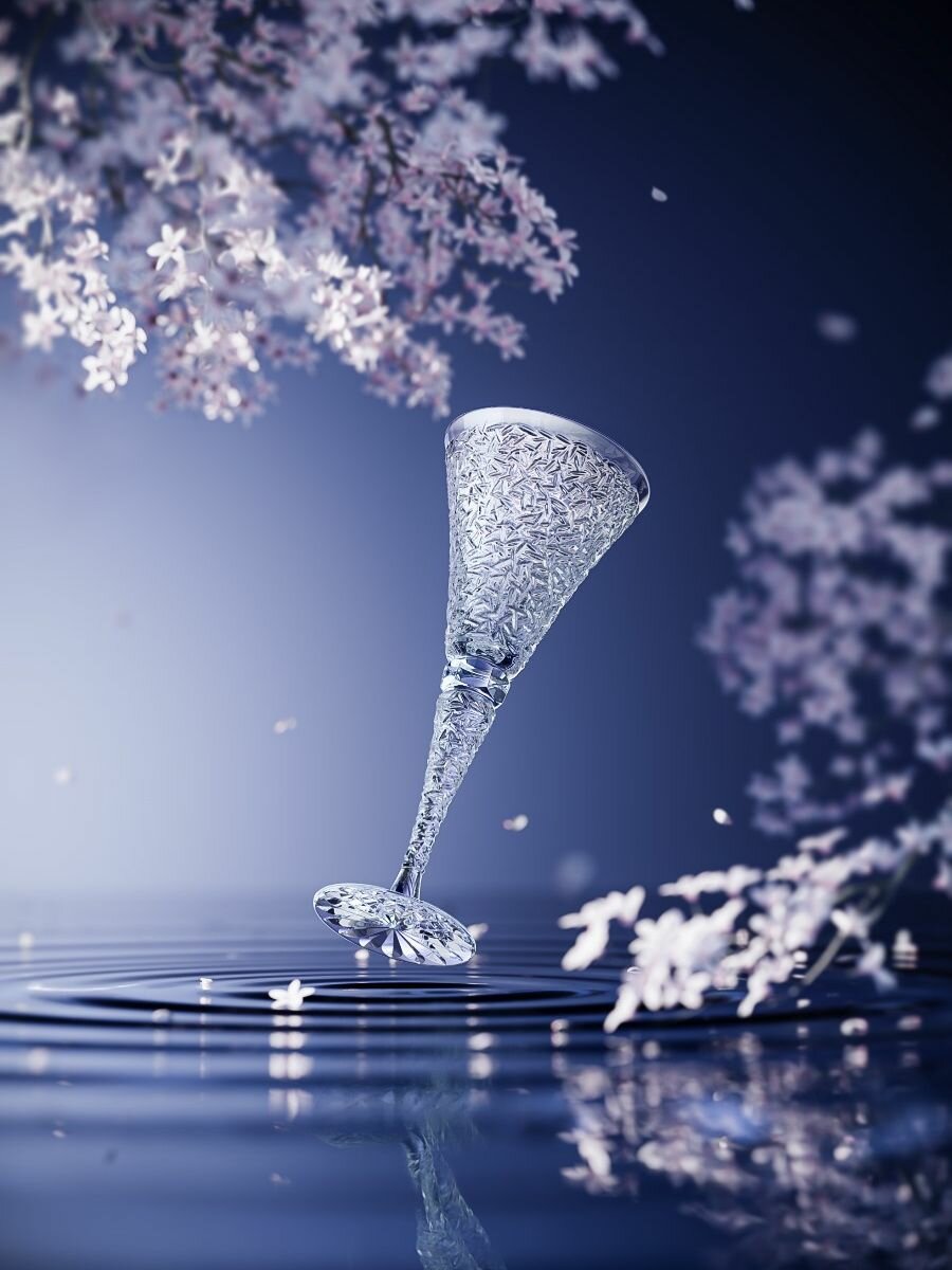 Фужеры из хрусталя "Иней" Неман стеклозавод набор 2 шт 210 мл (12126 1100/81) для вина, шампанского, игристых вин, коктейлей, на свадьбу, юбилей, праздник, для молодоженов