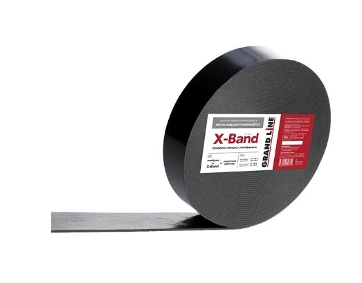 Лента уплотнительная под контробрешетку самоклеящаяся Grand Line X-Band 50ммх30мх3мм - 17шт/упак.