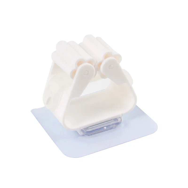 Держатель для метлы и швабры, пластиковый, набор из 1 штуки Белый, White Ordinary 1pcs