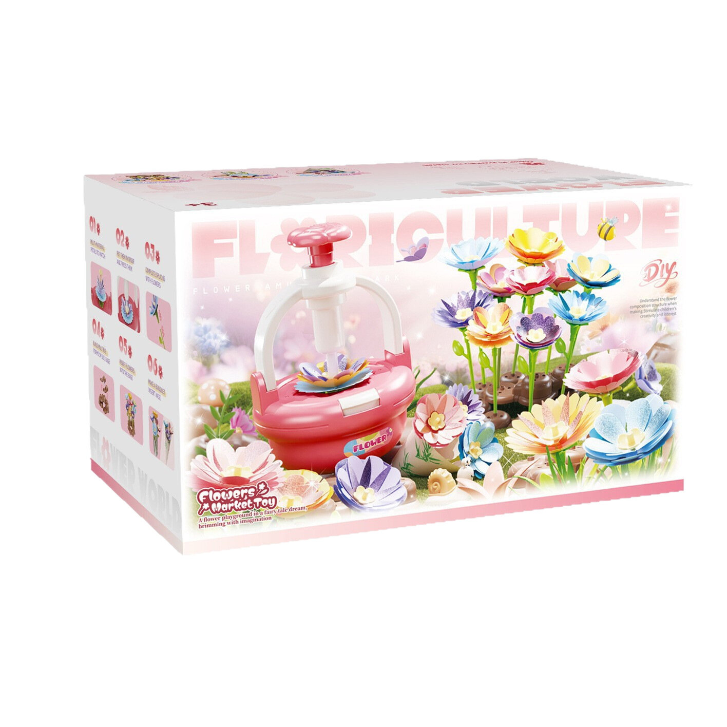 Diy Flower Bouquet Kit, Diy Arts & Crafts Kit Toys для детей девочки 4 5 6 7 7 -летний, образовательная деятельность дошкольного дня на день рождения подарки на день рождения