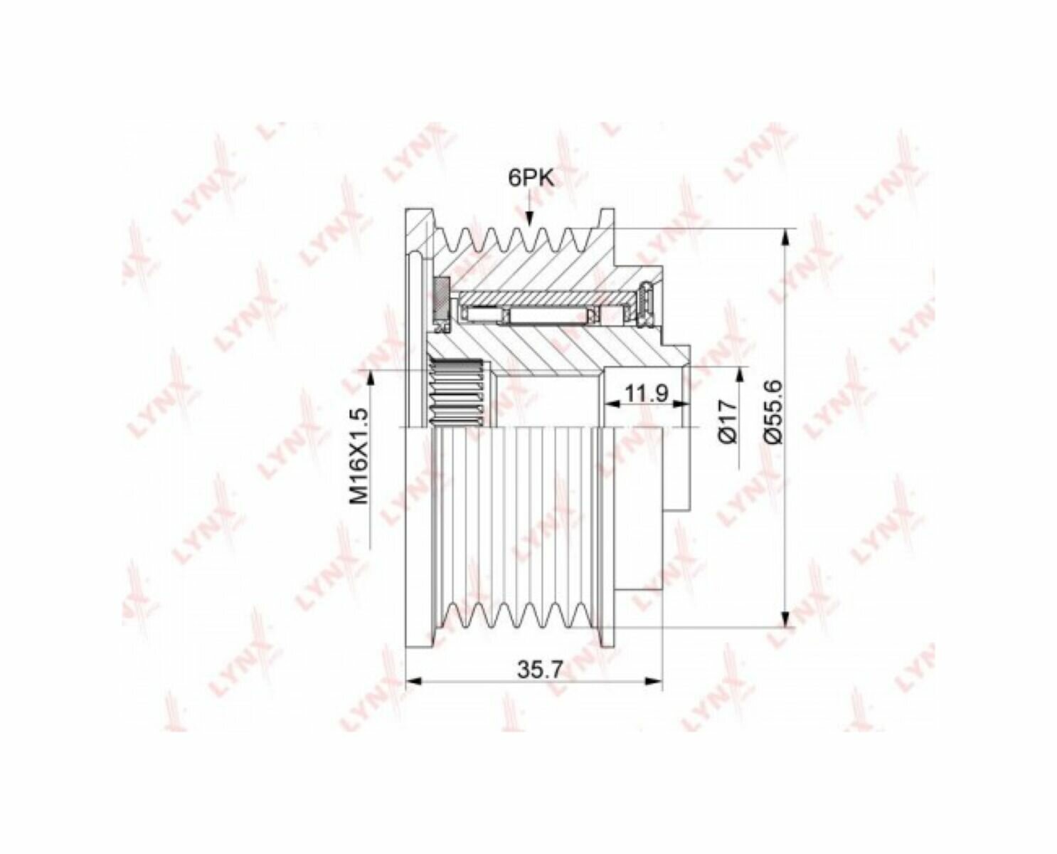 Pa-1180 Муфта Свободного Хода Генератора Lynxauto(Lynx Pa-1180)