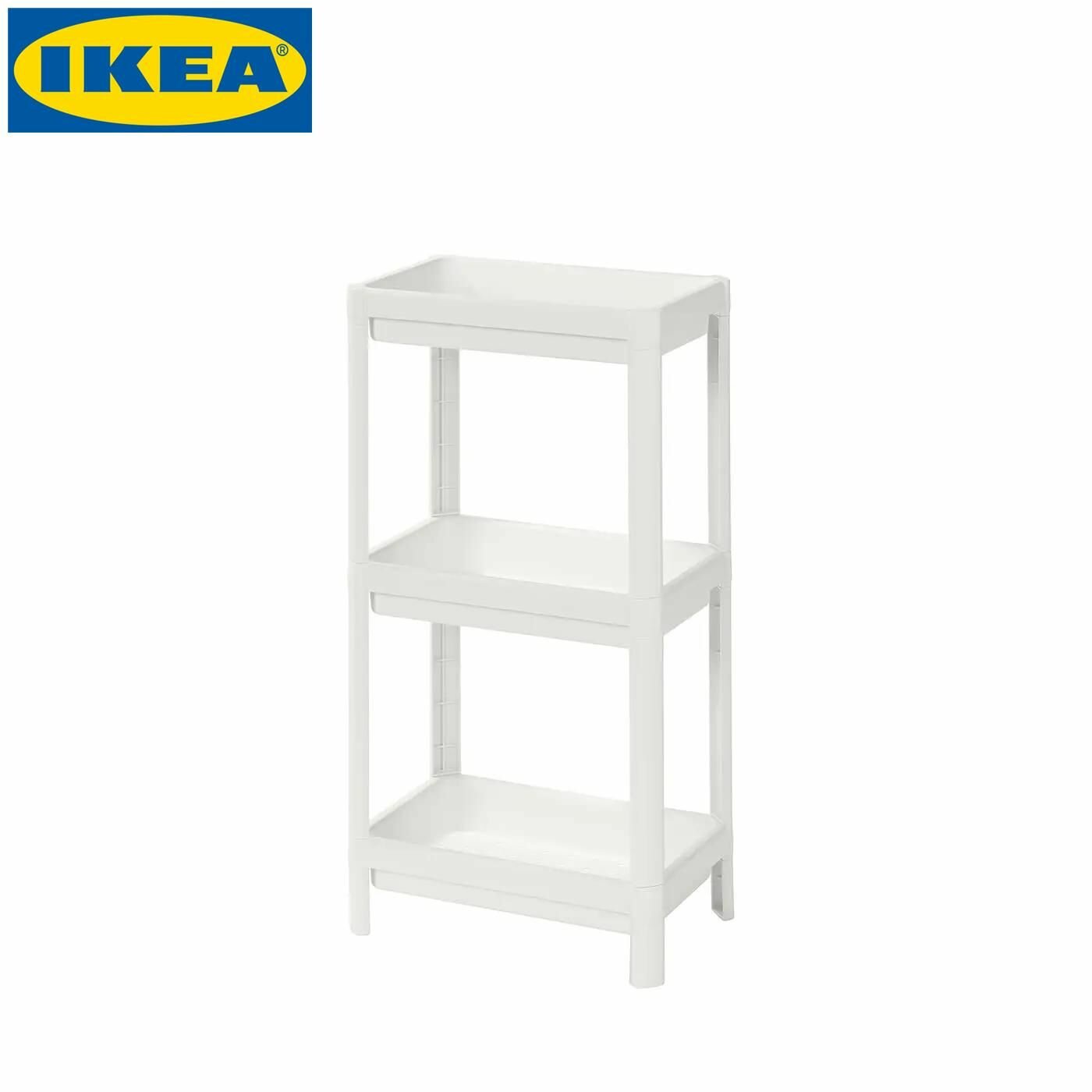 IKEA VESKEN стеллаж, белый, 37x23x70 см