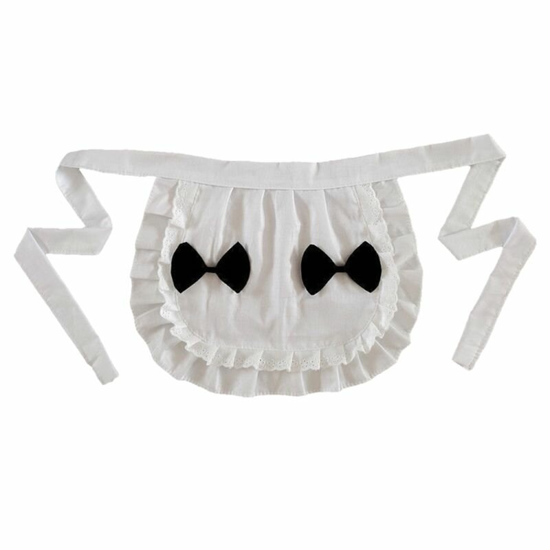 Фартук с рюшами для женщин, - Два черных банта с