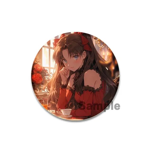 32/44/58 мм Toosaka Rin жесть мягкая пуговица булавка аниме мультфильм значок брошь одежда металлический значок булавки для лацканов ювелирные изделия подарок