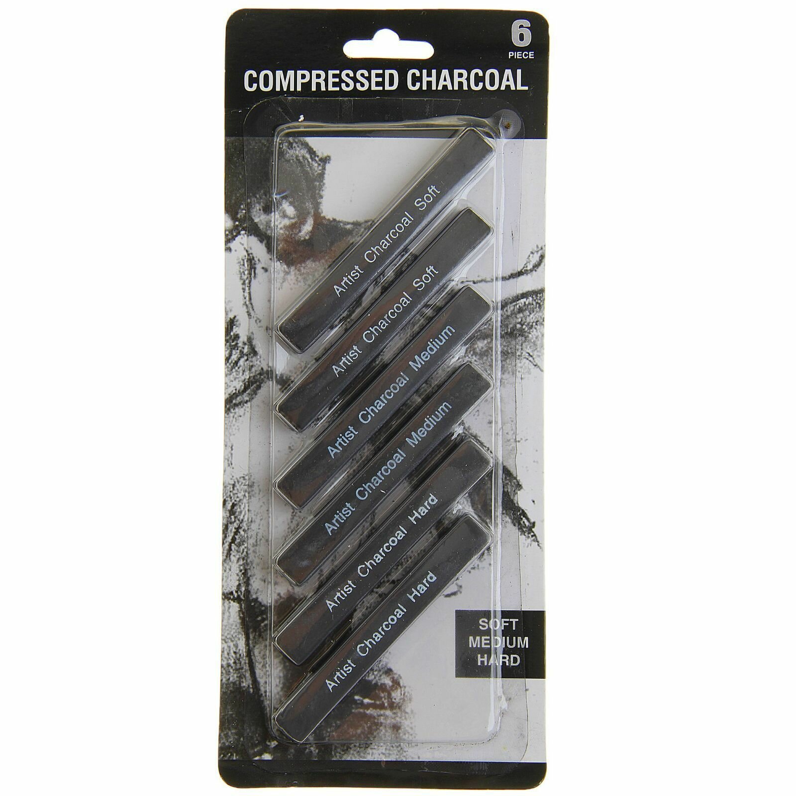 Уголь прессованный, 6 штук в наборе