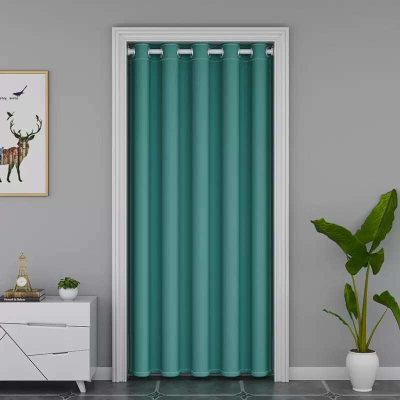 Дверь межкомнатная, Выдвижной стержень из нержавеющей стали,100x180cm, зеленый