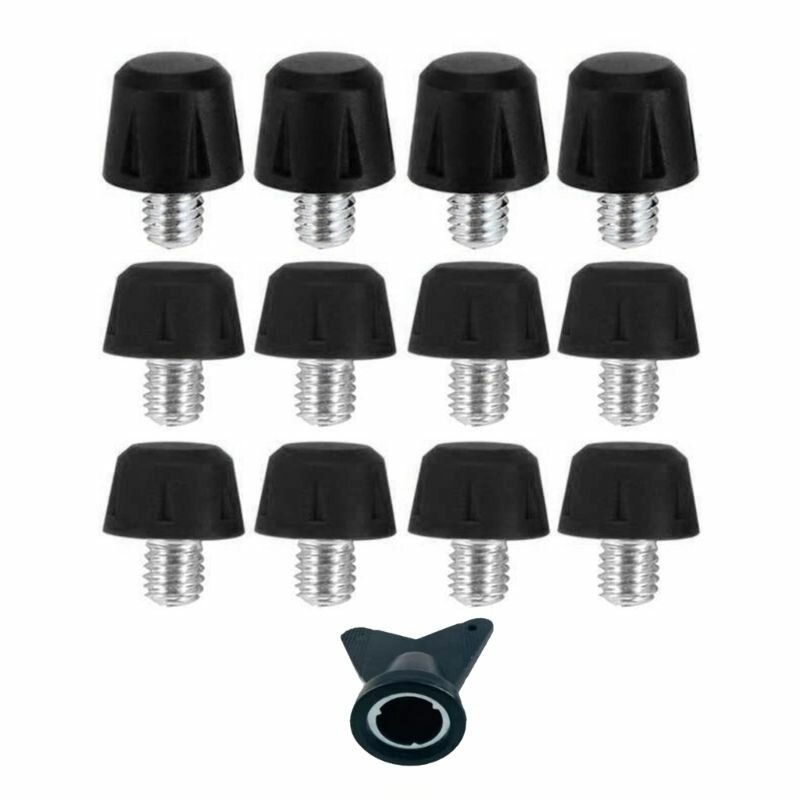 12 штук Шипы для футбольных бутс, Черный - 8mm