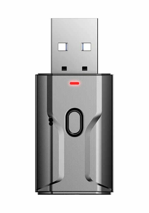 Беспроводной приемник-передатчик Bluetooth 5.0 - стереоадаптер с разъемом AUX/USB и микрофоном для телевизора, автомобиля и ПК