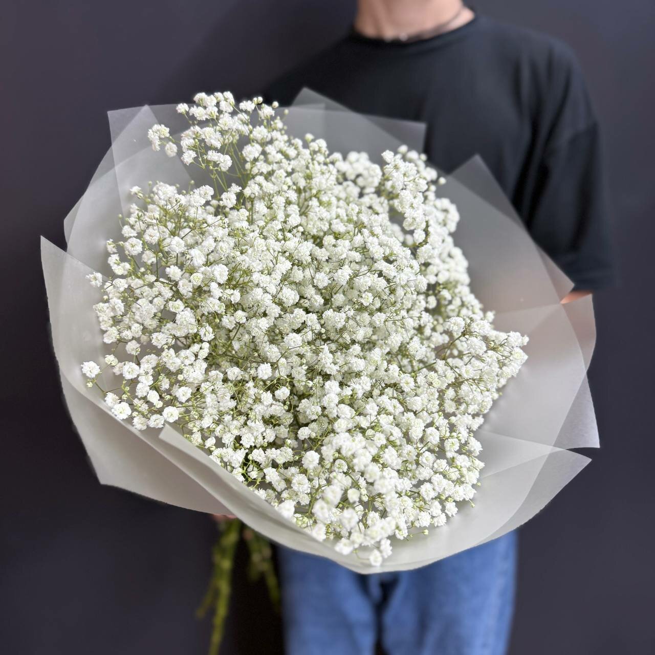 Пышный букет "Wow Flowers" из 9 гипсофилы, доставка свежих и красивых цветов