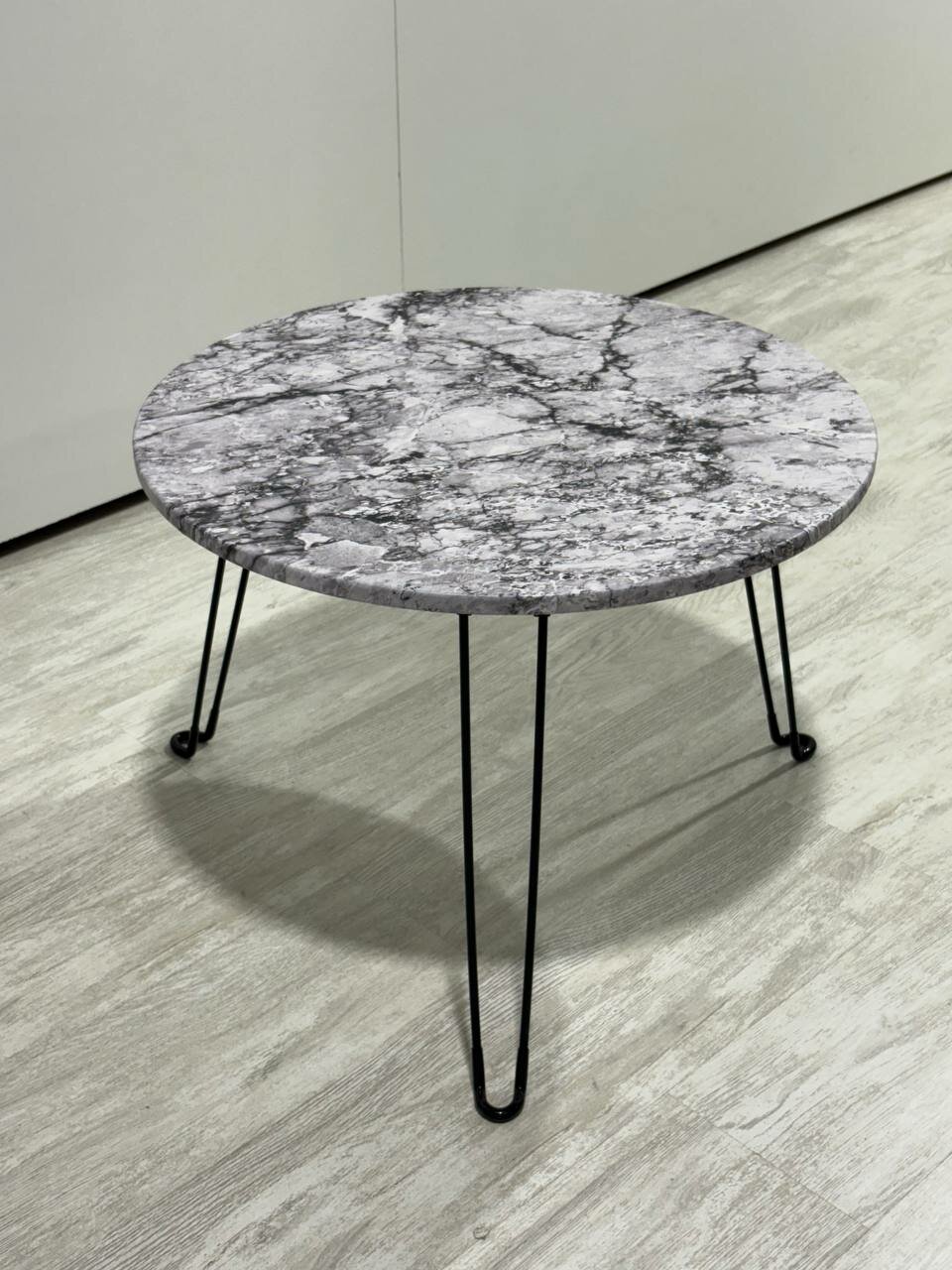 Стол журнальный круглый дизайнерский лофт THETABLE•RU 60х16 2.49/9.1-3