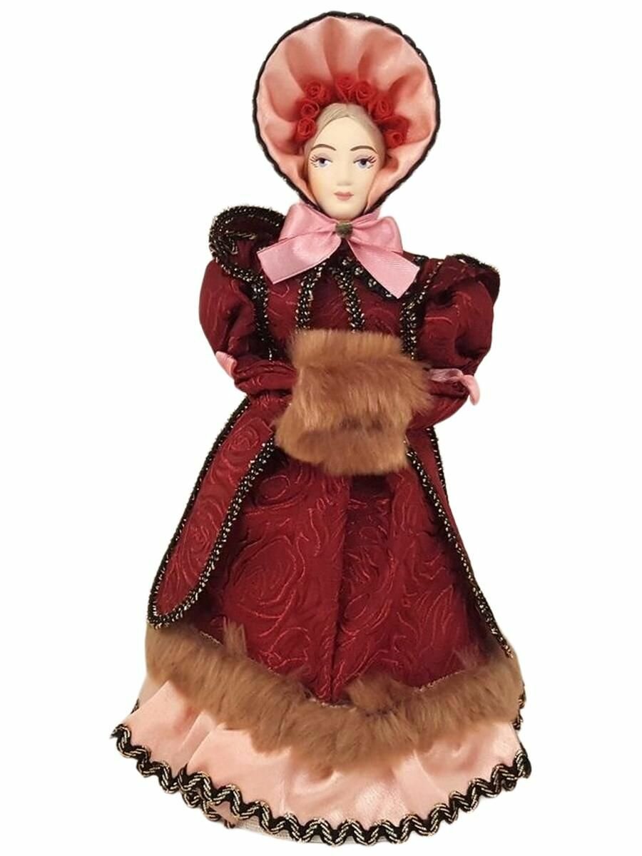 Кукла коллекционная (0164) - Дама в городской зимней одежде, ручная работа