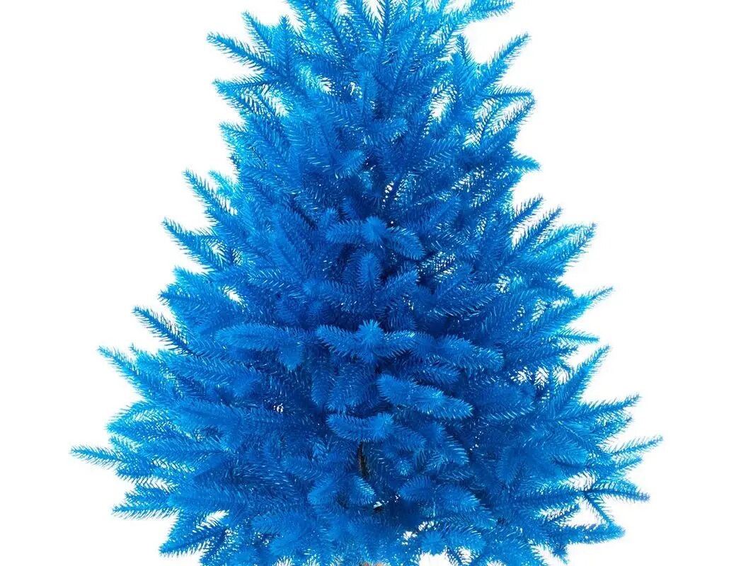 Настольная синяя елка в мешочке Сапфир 80 см, литая 100%, царь елка, EverChristmas