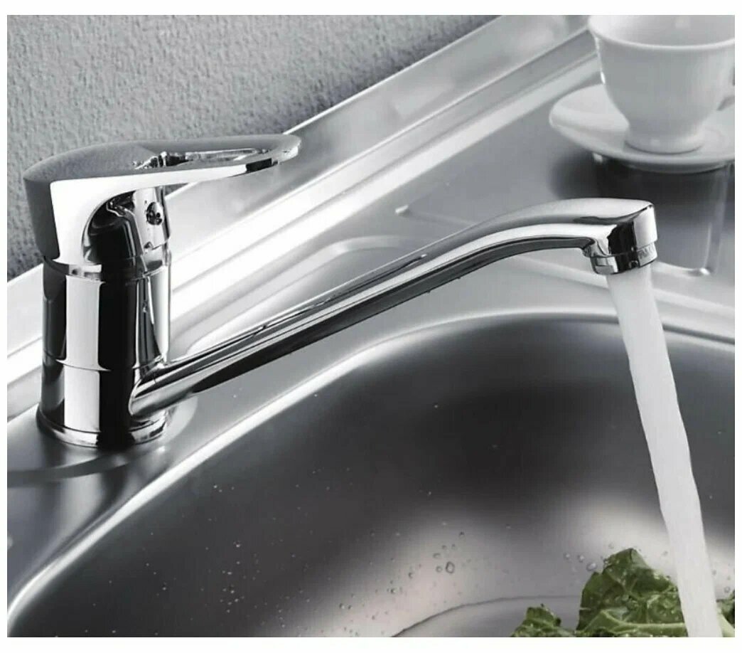 Смеситель для кухни (мойки) Frap H702 F49702-B сере6ристый, силумин,