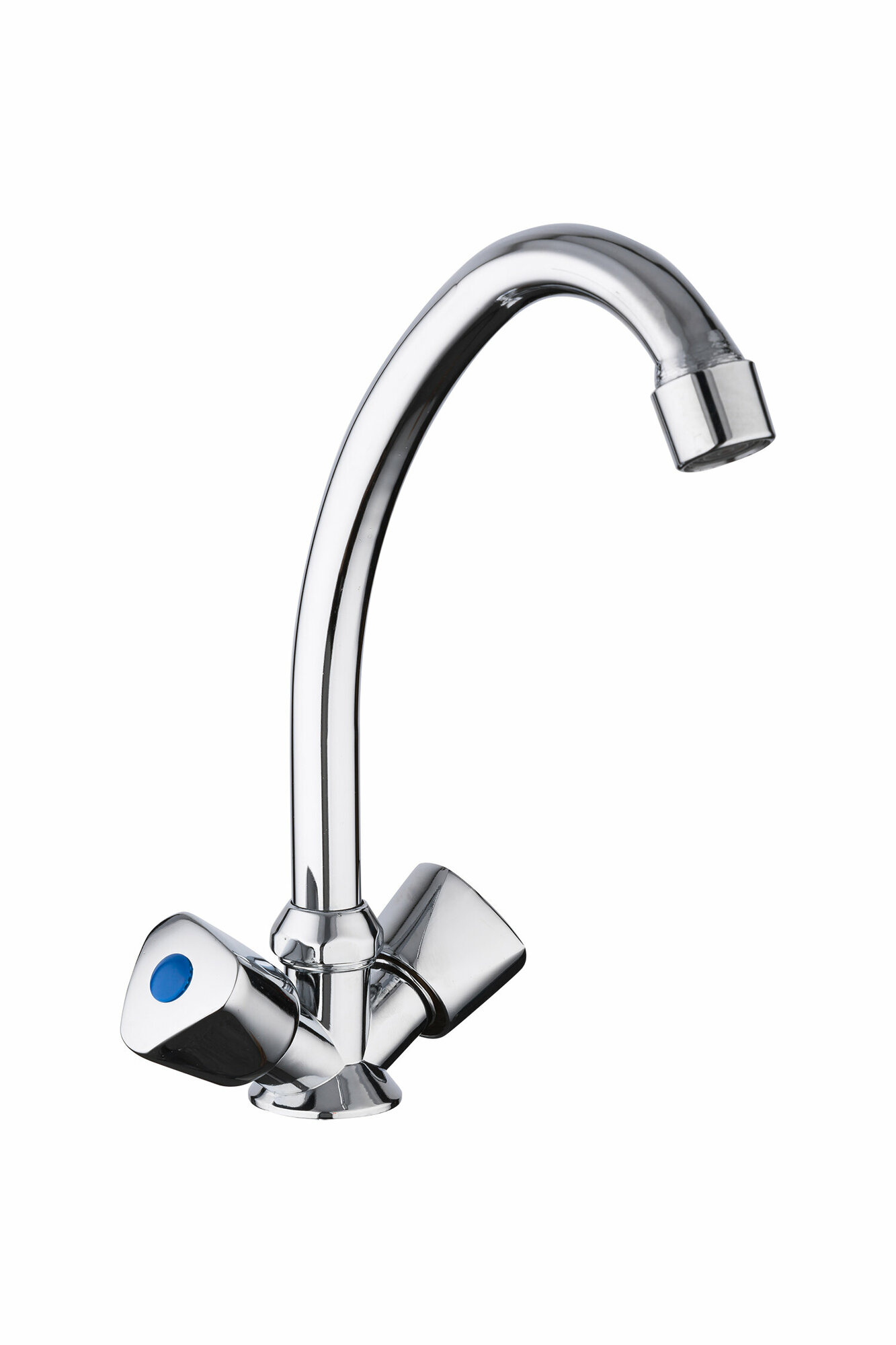 Смеситель Frud R40111 для кухни, силумин, аэратор, хромированный, поворотный