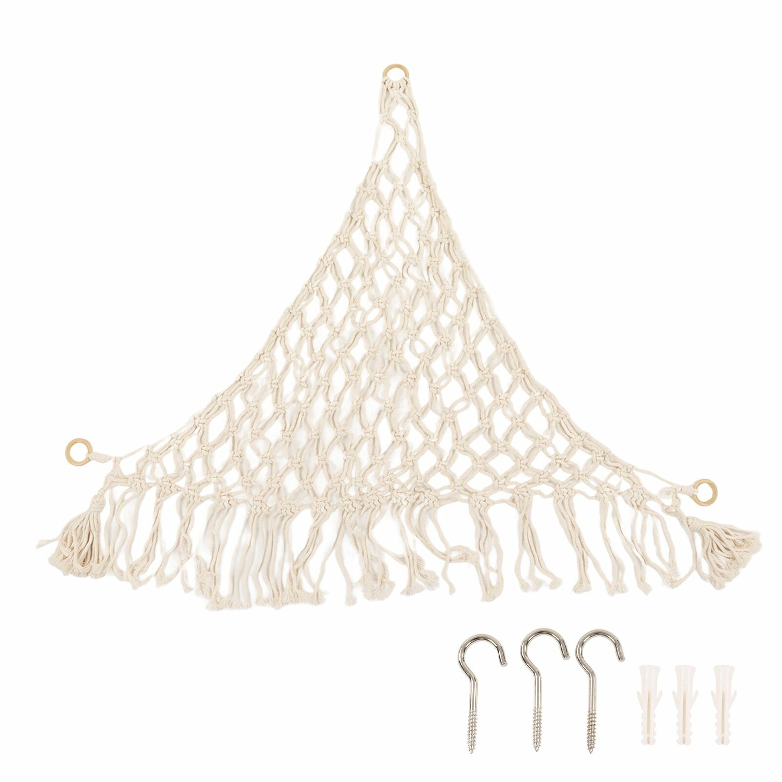 Гамак для игрушек ручной вязки, тип 1 (86x86x110 см), богемный стиль