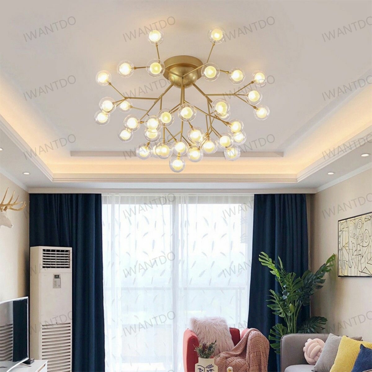 LED Потолочный светильник Современный Дизайн Свет для Гостиная Спальня Столовая Холл Лампа BD456 G4 27 пламя