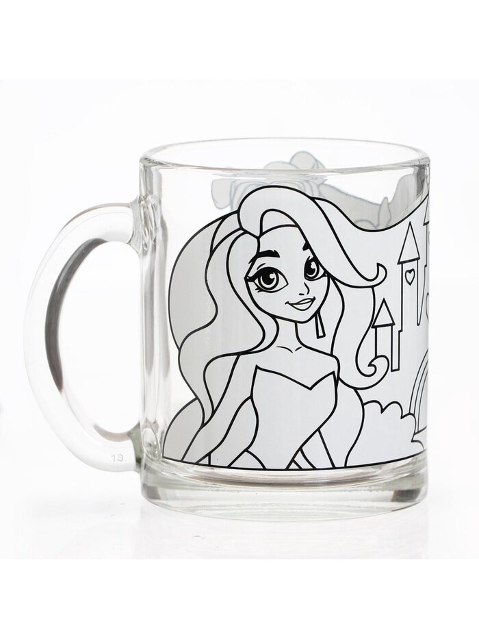 Кружка под роспись Школа талантов Принцессы красавицы, 320 мл, краски, кисть