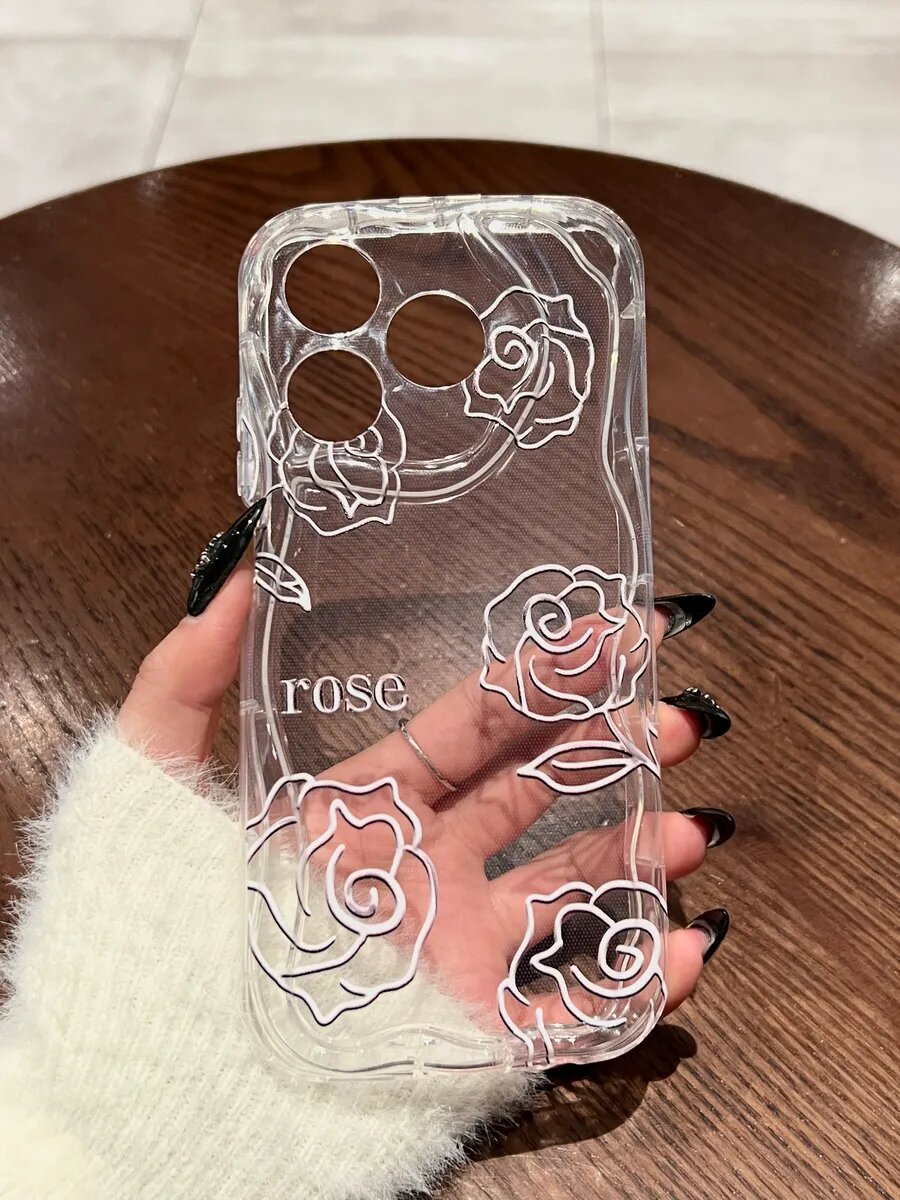 Чехол О'Кейси, для Realme C61/C63, с принтом, защита камеры, белый