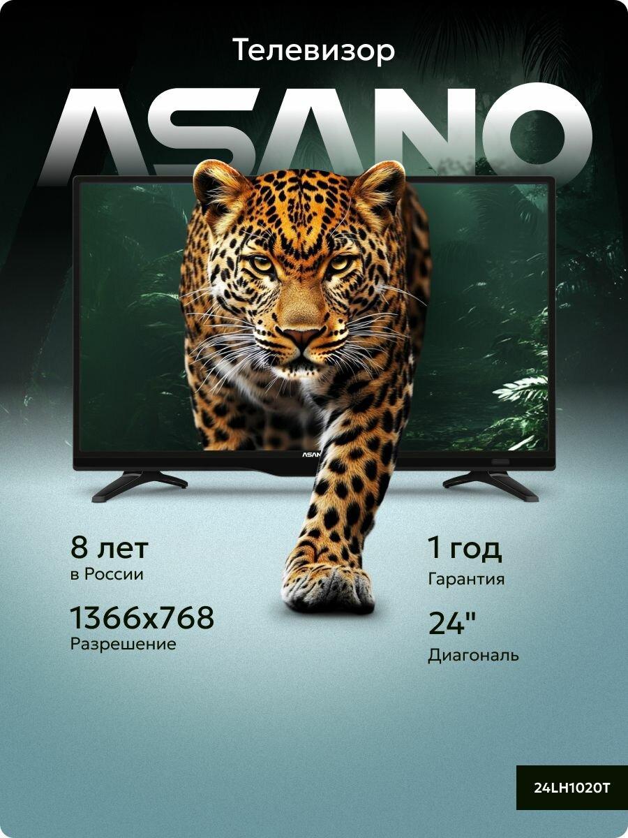 Телевизор Asano 24LH1020T, диагональ 24", родительский контроль, таймер сна