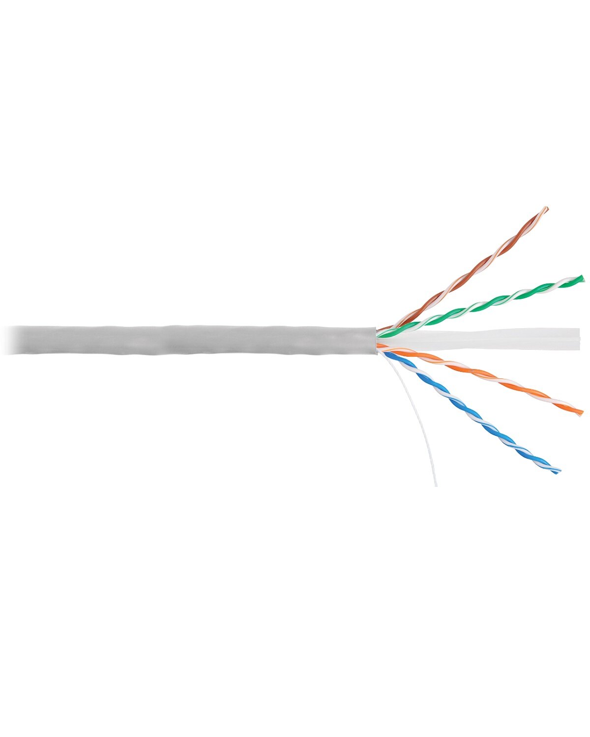 Кабель витая пара Netlan EC-UU004-6-PVC-GY, 305 м, медь, серый