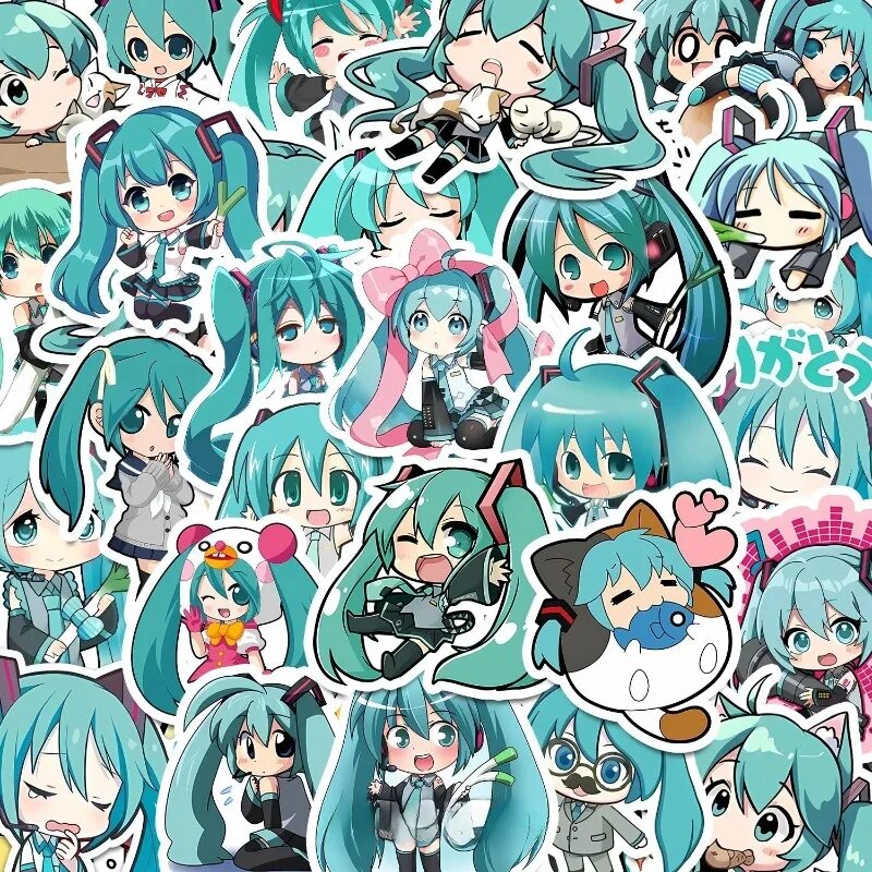 Набор наклеек Hatsune Miku 50 шт.