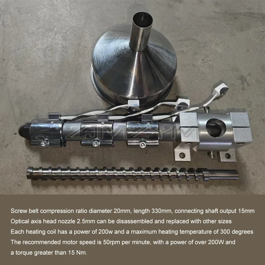 Винтовой экструдер, мини-машина для литья под давлением пластика, небольшой одновинтовой экструдер, настольный тип Материал-лоток экструдера 20mm screw