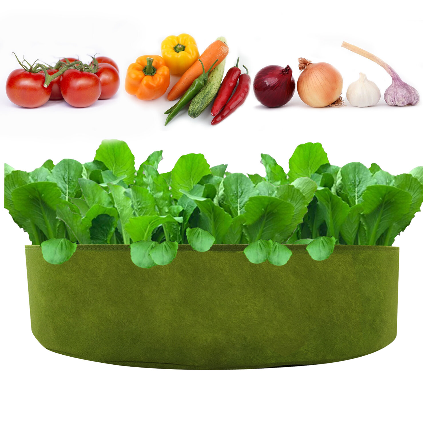 50 Gallon Planter Grow Bag Круглая Контейнерная Плантерная Мешок Из Нетканого Ткани Для Сада Растительных Горшков Для Овощей Цветов Трав Фруктов Посадки