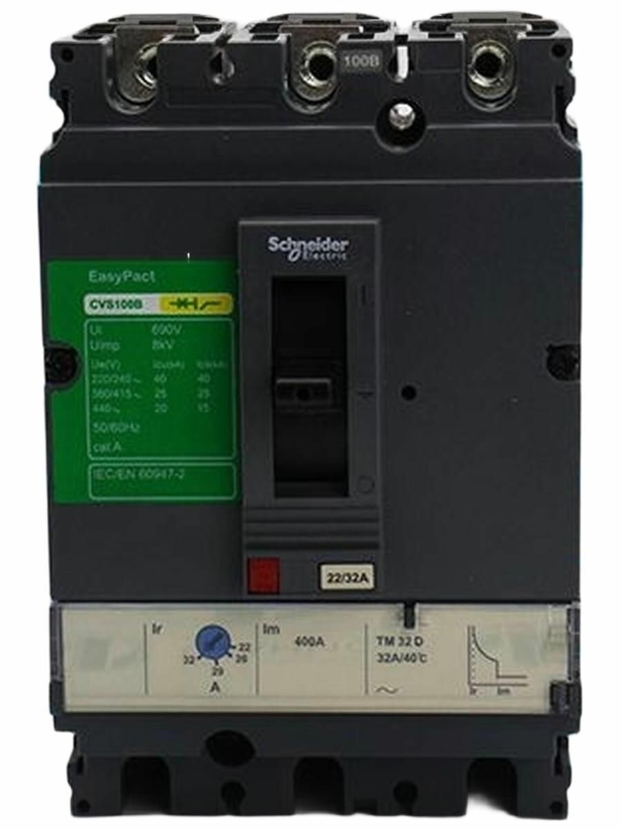Schneider Electric EasyPact CVS 100B Автоматический выключатель 25kA 3P 80A