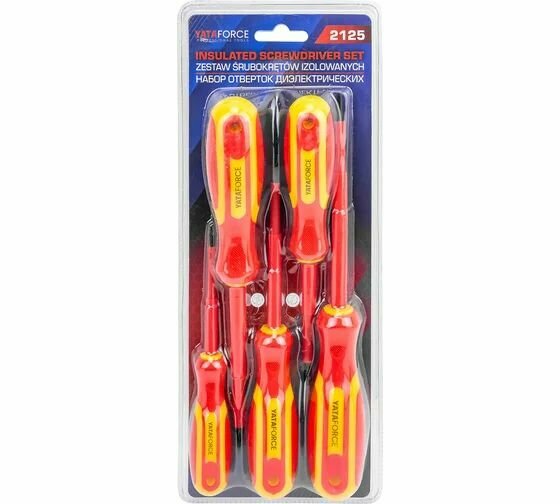 Отвертки диэлектрические, набор 5 предметов YATAFORCE