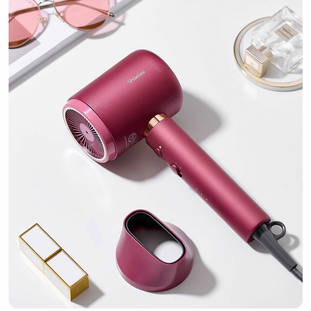 Xiaomi showsee бытовой фен с отрицательными ионами для волос Красный
