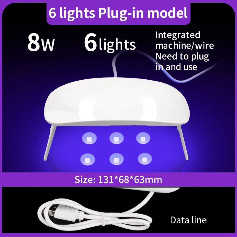 LUXIANZI УФ-лампа 6 LED 8W, LXZ925131