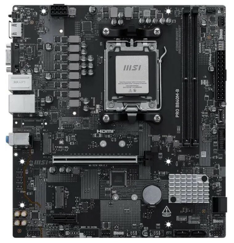 Материнская плата MSI PRO B840M-B AMD AM5 (PRO B840M-B)