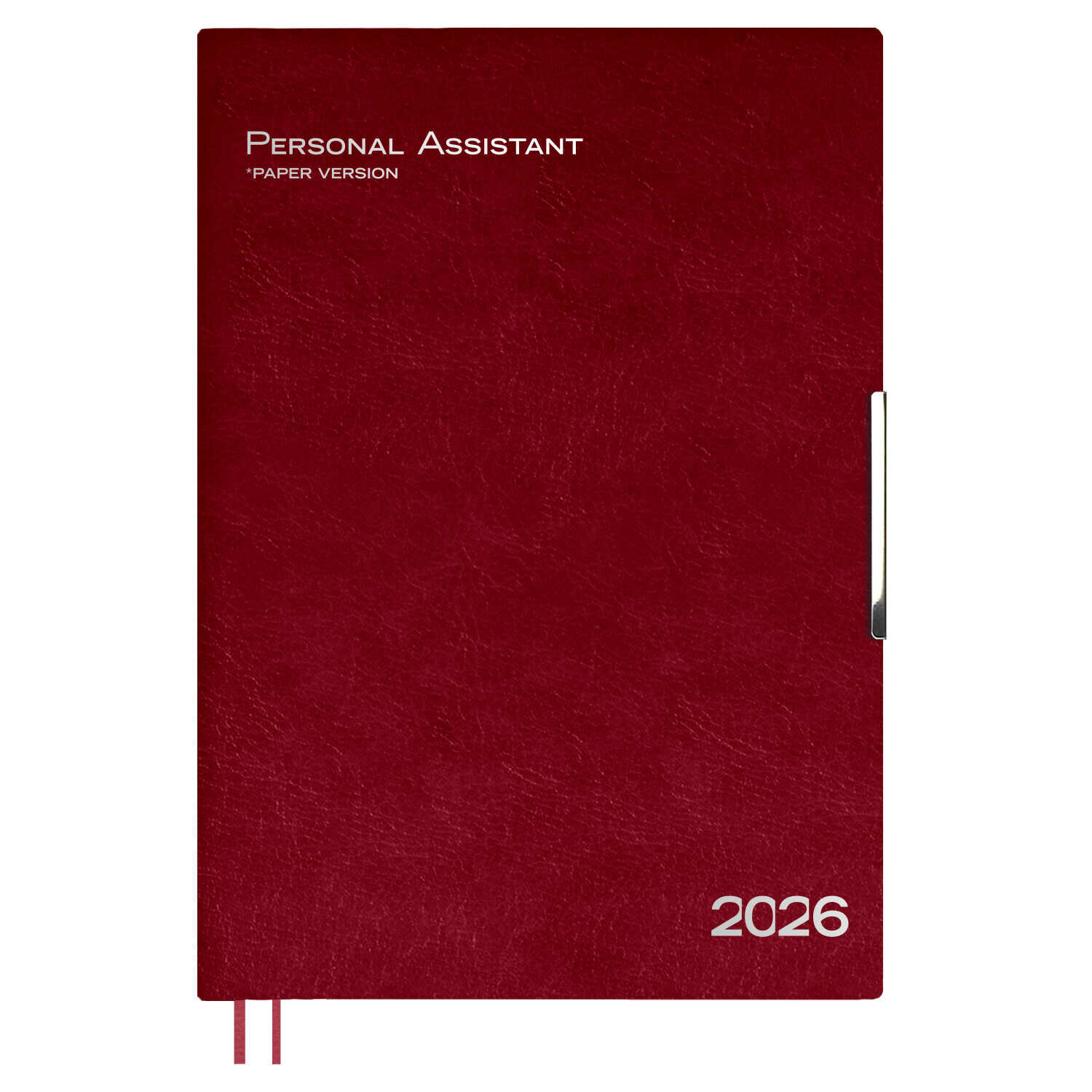 Ежедневник датированный 2026 , формат А4, темно-красный