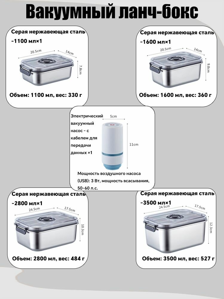 Контейнер вакуумный для еды