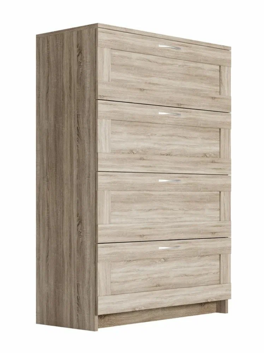 Комод ГУД лакк "сириус", 4 ящика, 123.4 x 41.2 x 78.2 см, цвет: сонома RU"