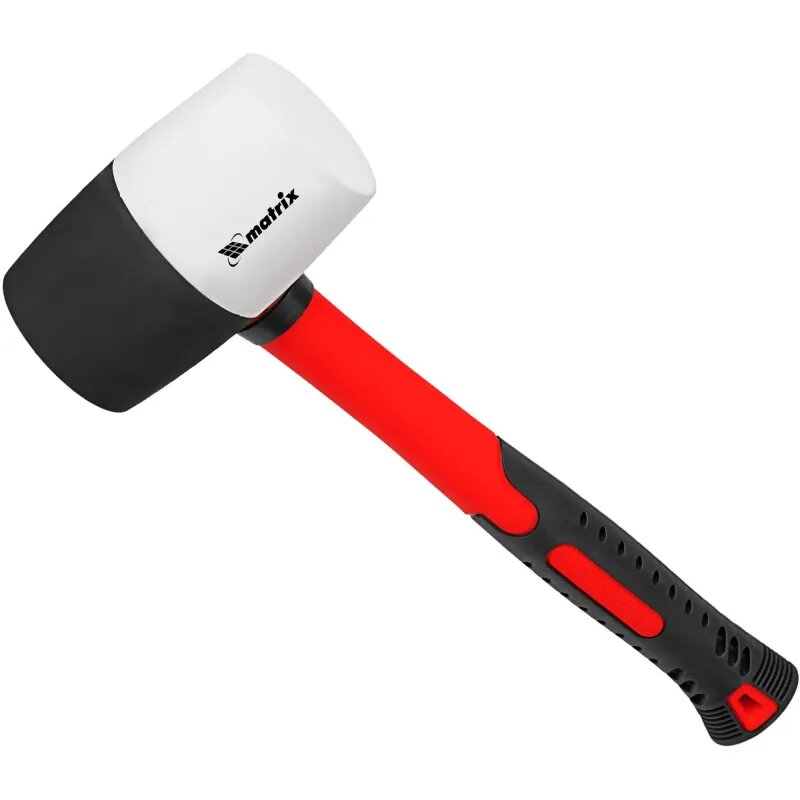 Киянка резиновая 680 г черно-белая резина фиберглас. рукоятка Matrix 11172 1240959