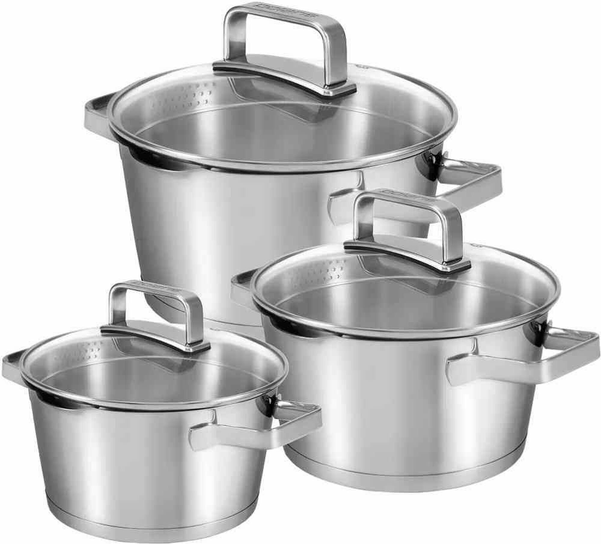 Набор кастрюль Polaris Loretto-06S нержавеющая сталь, 3 шт, 1 уп