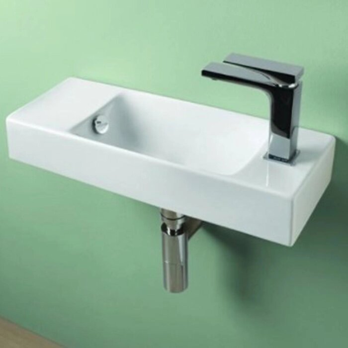 Раковина подвесная ArtCeram Brick LML002 01;00 20х54 см, белая.