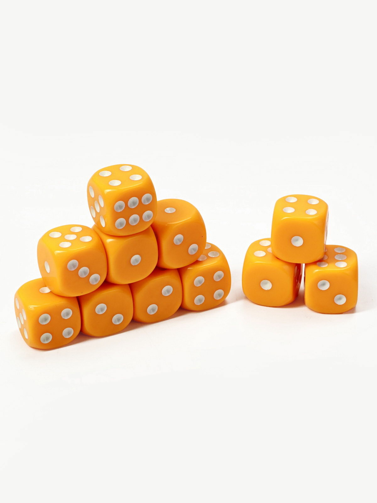 Кубики игральные, 1.6x1.6 см, набор 50 шт, желтые, цвет: жёлтый