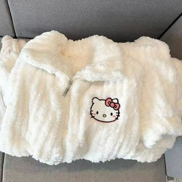 MINISO Бархатные пижамы Hello Kitty для девочек 6-12 лет