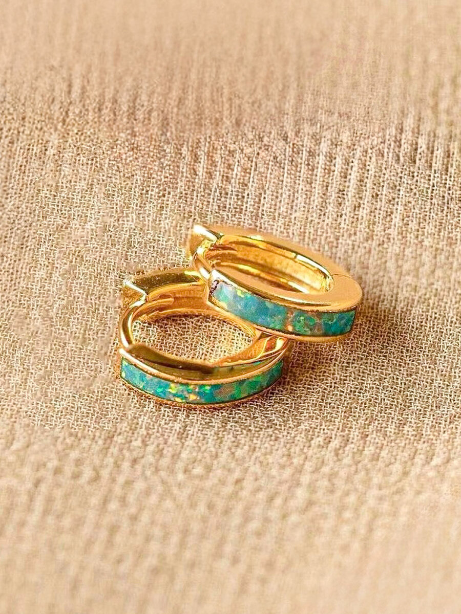 Серьги конго, опал