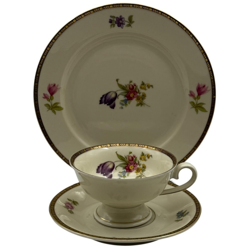 Чайно-кофейное трио "Ирис", 100 мл, фарфор, цировка, 1930-1940 гг, Eschenbach, Бавария, Германия