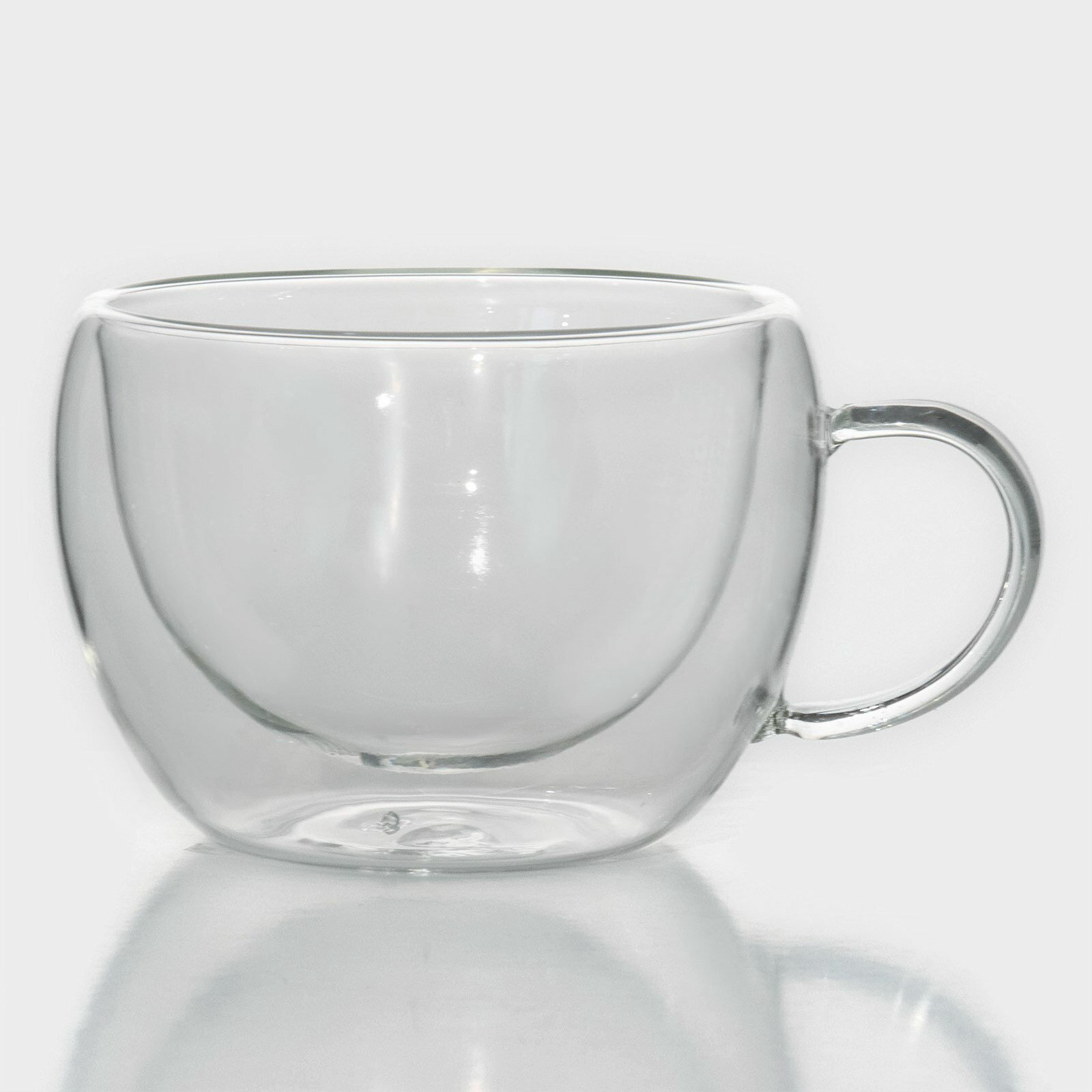 Кружка с двойными стенками Magistro "Лиди. Дуо", 200 мл, 12x9.5x6.5 см, стекло, прозрачная